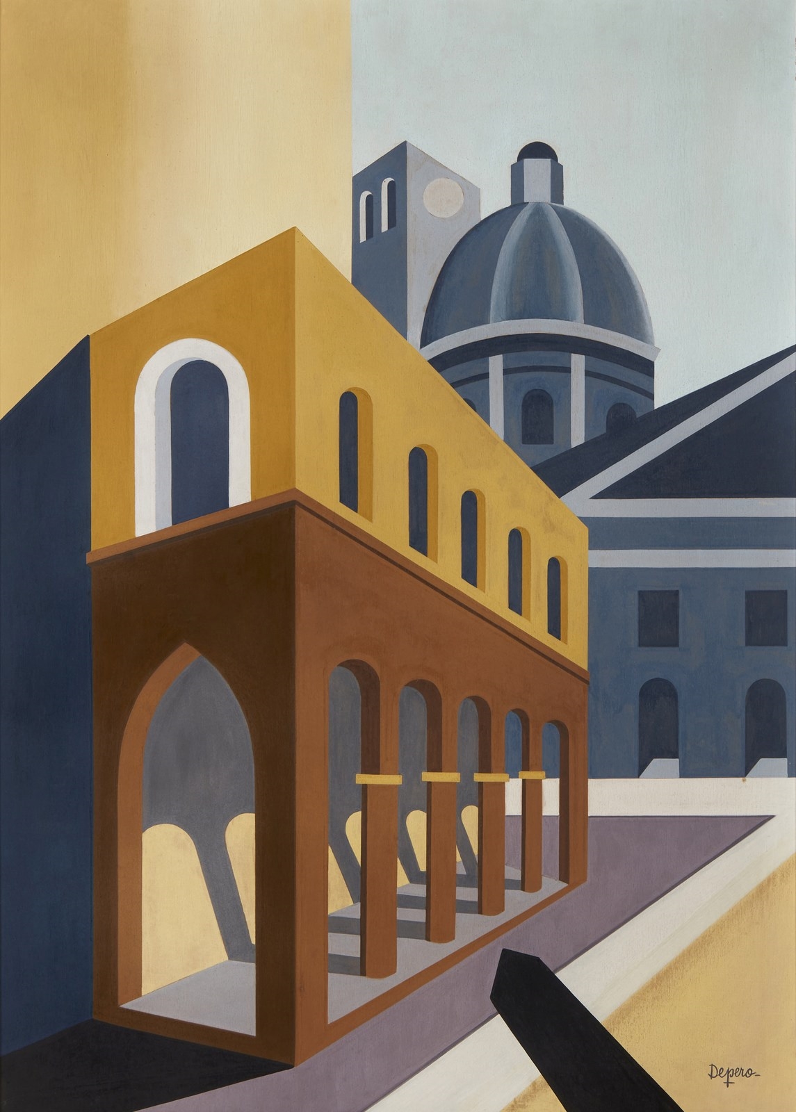 Fortunato Depero | Reggio Emilia (Portici in Piazza Trinità). (1935 ...