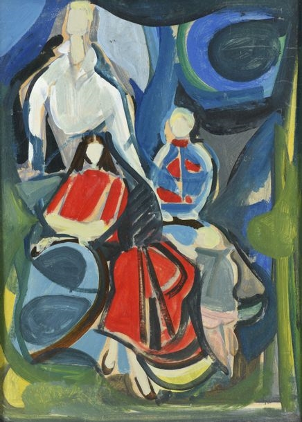 Jean Georges Chape | Woman and children | MutualArt