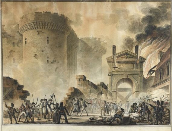 Jean-Pierre-Louis-Laurent Hoüel | The storming of the Bastille (1789 ...