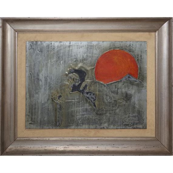 Piero Gianuzzi | Character and sunset (1971) | MutualArt