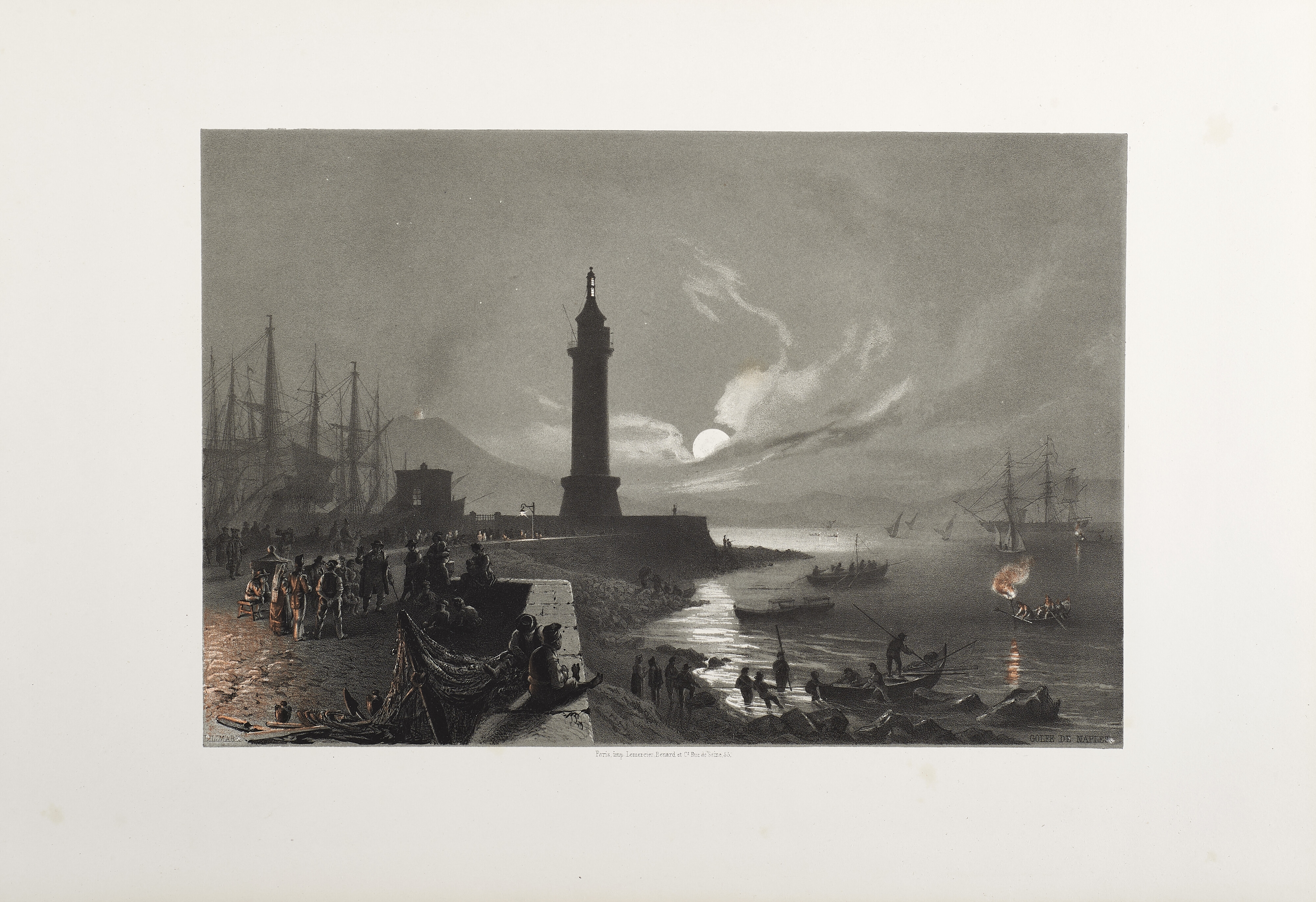 Carl Johan Billmark | Golfe de Naples colored lithograph 282x418 mm ...