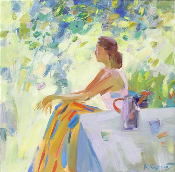 Sergey Kovalenko | - Seated Woman Within a Landscape | MutualArt