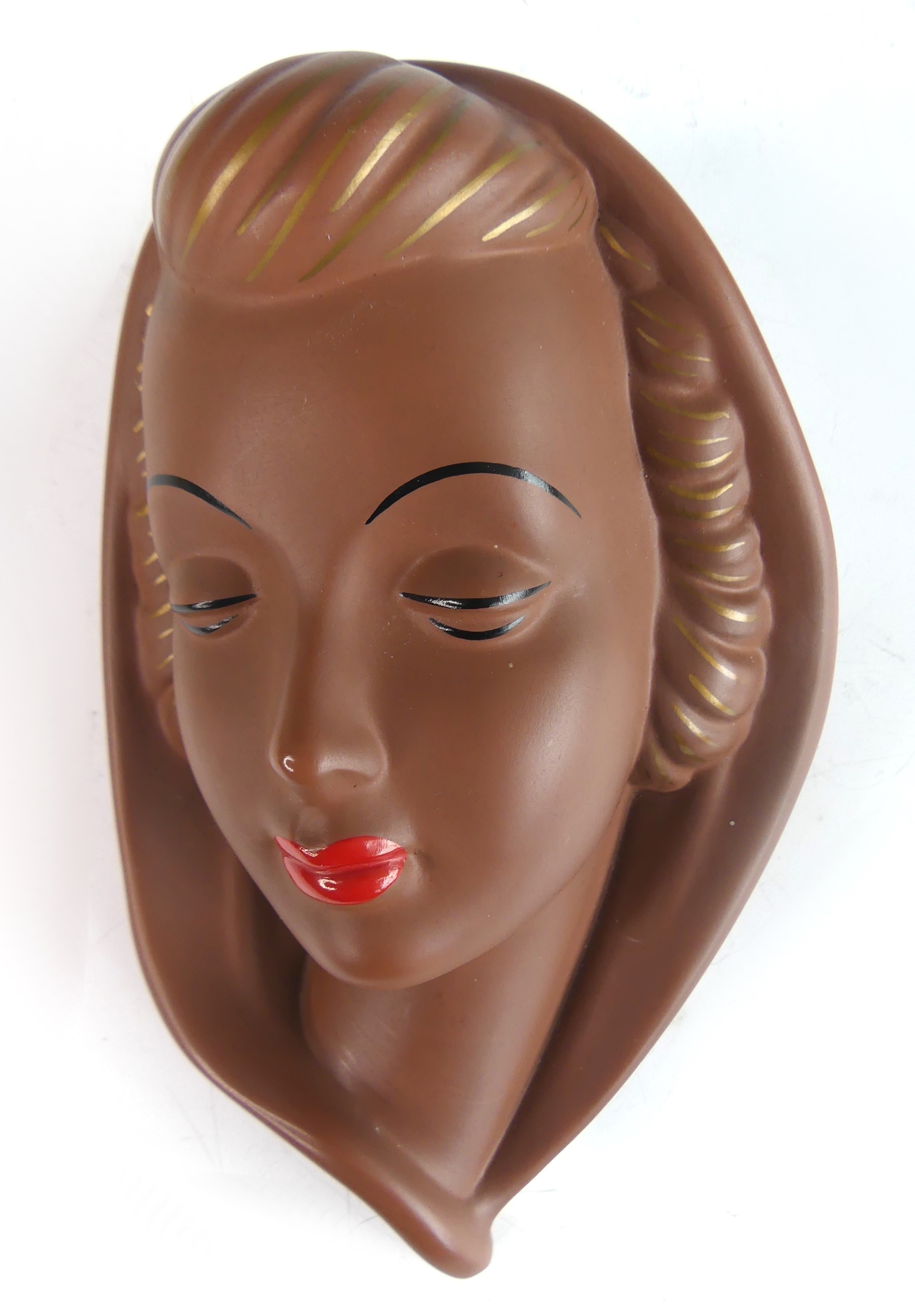 Goldscheider | A 1930s Goldscheider painted terracotta wall mask (1930s ...