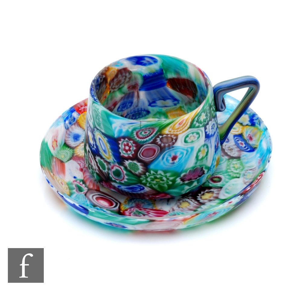 Fratelli Toso Vetreria | A late 19th Century Venetian Fratelli Toso glass cup and saucer formed ...
