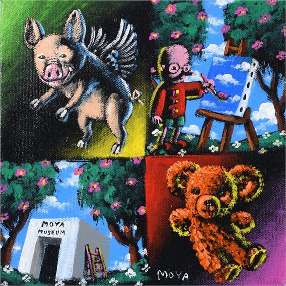 Patrick Moya | The Little Painter (winged pig and bear), 2006 (2006 ...