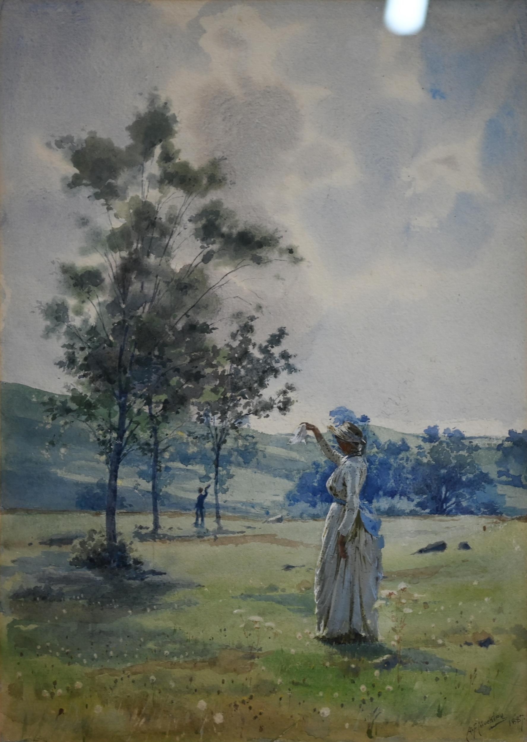 Angelo Fairfax Muckley | Moorland view | MutualArt