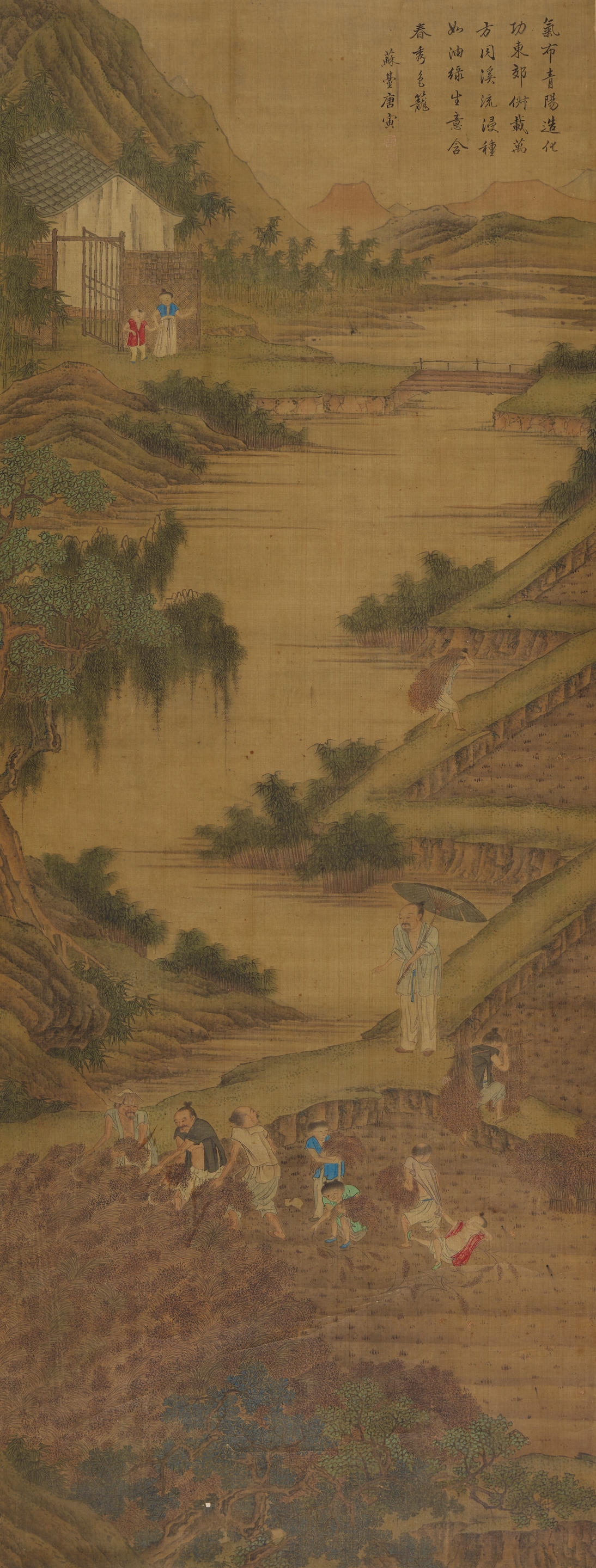 Tang Yin | Tilling and Weaving | MutualArt