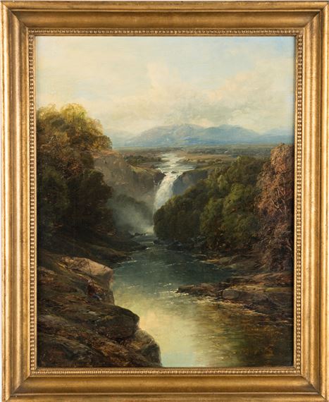 John Brandon Smith | Waterfall in a Rocky Gorge | MutualArt