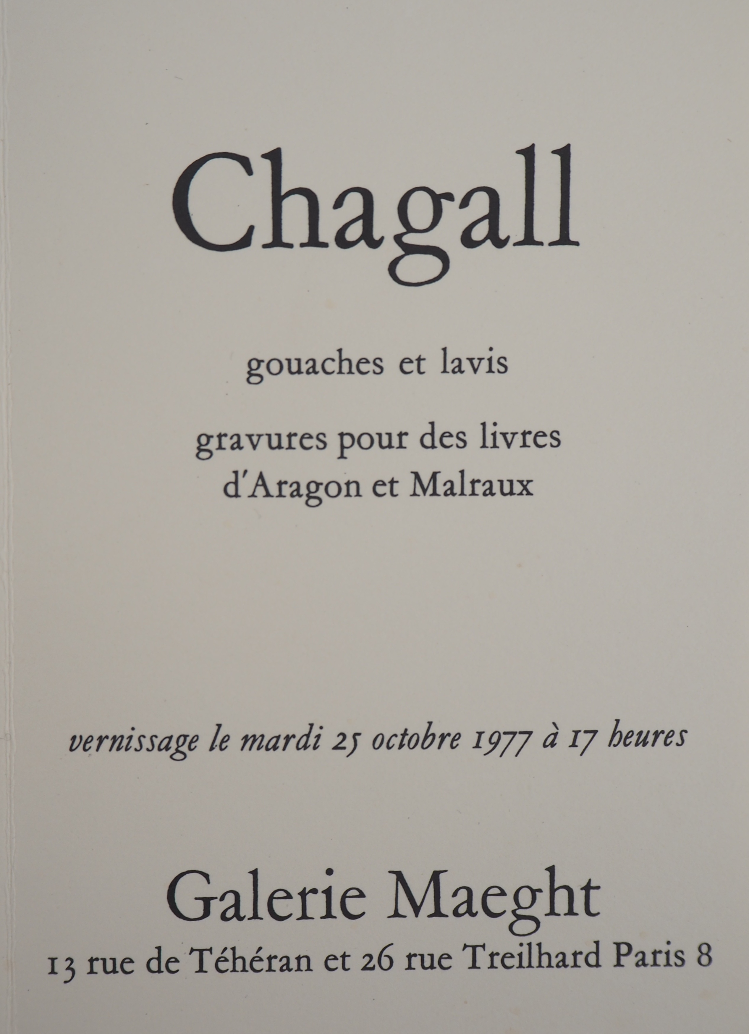 Marc Chagall | Palette artist, 1977 (1977) | MutualArt