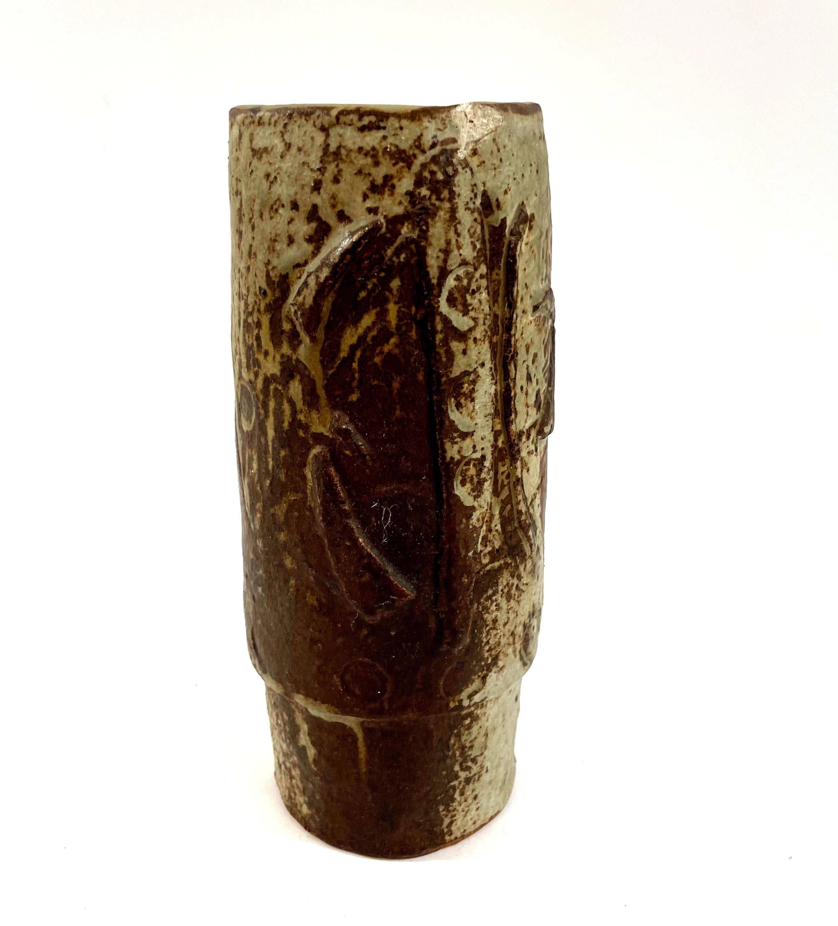 Bernard Sahm | Cylindrical Brutalist Vase | MutualArt