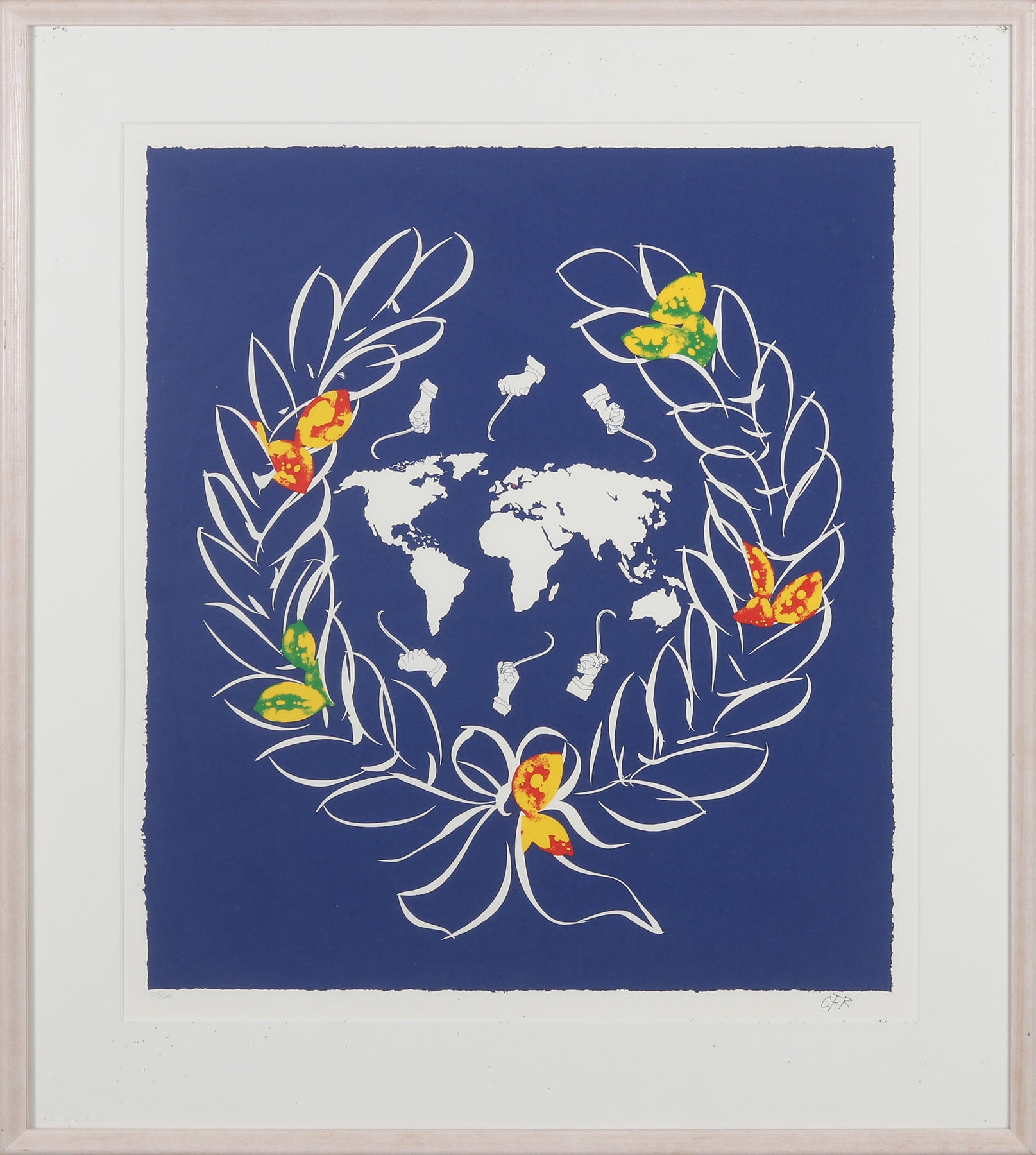 Carl Fredrik Reuterswärd | Komposition med världskarta | MutualArt