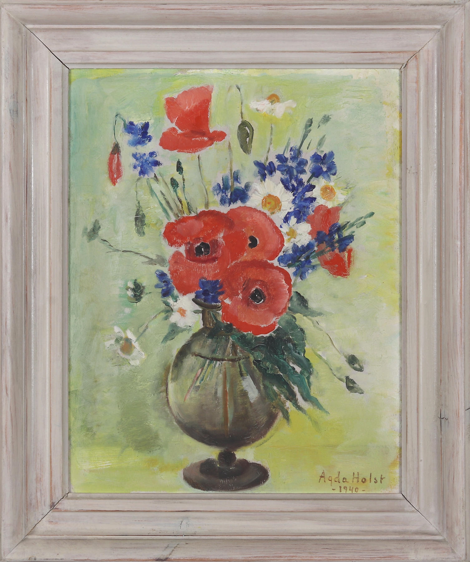 Agda Holst | Stilleben med blombukett i vas (1940) | MutualArt