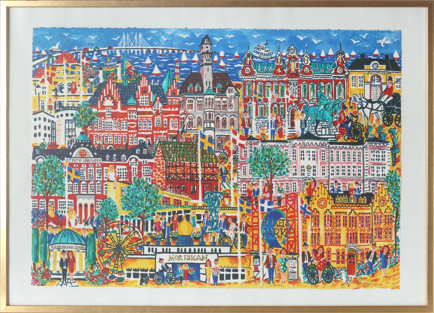 Gunilla Mann | Malmömotiv, Husen i våra hjärtan | MutualArt