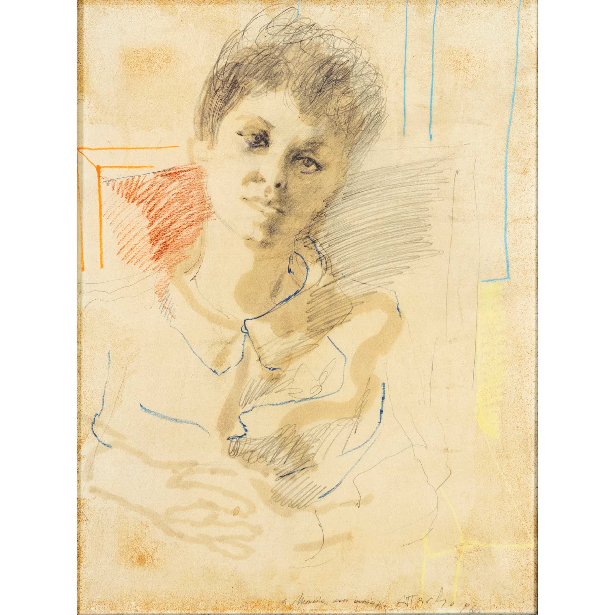 Ugo Attardi | Portrait of Maria Carbone | MutualArt