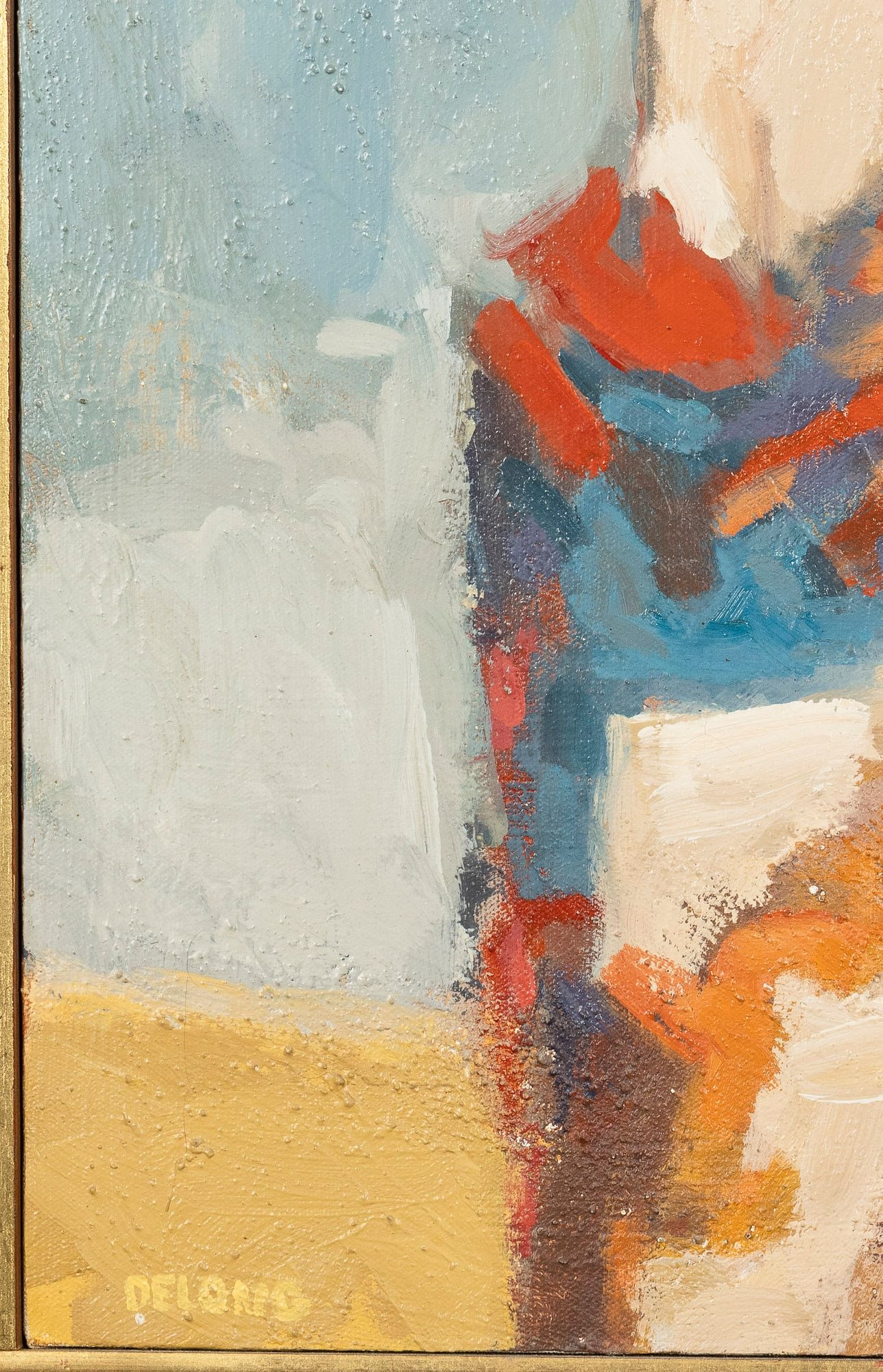 David Delong | Figure with Red and Blue Drape | MutualArt