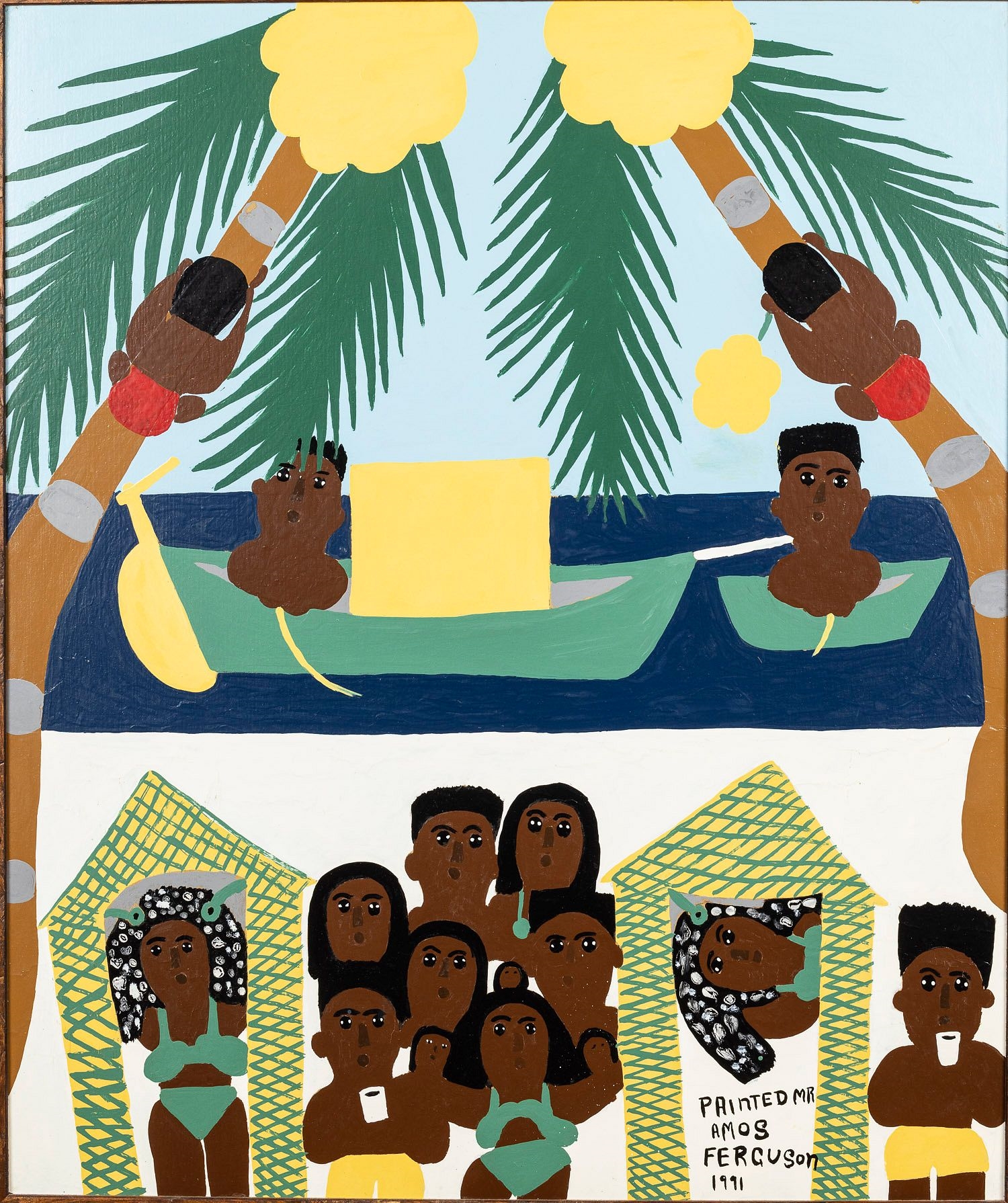 Amos Ferguson | Bahamian Scene (1991) | MutualArt