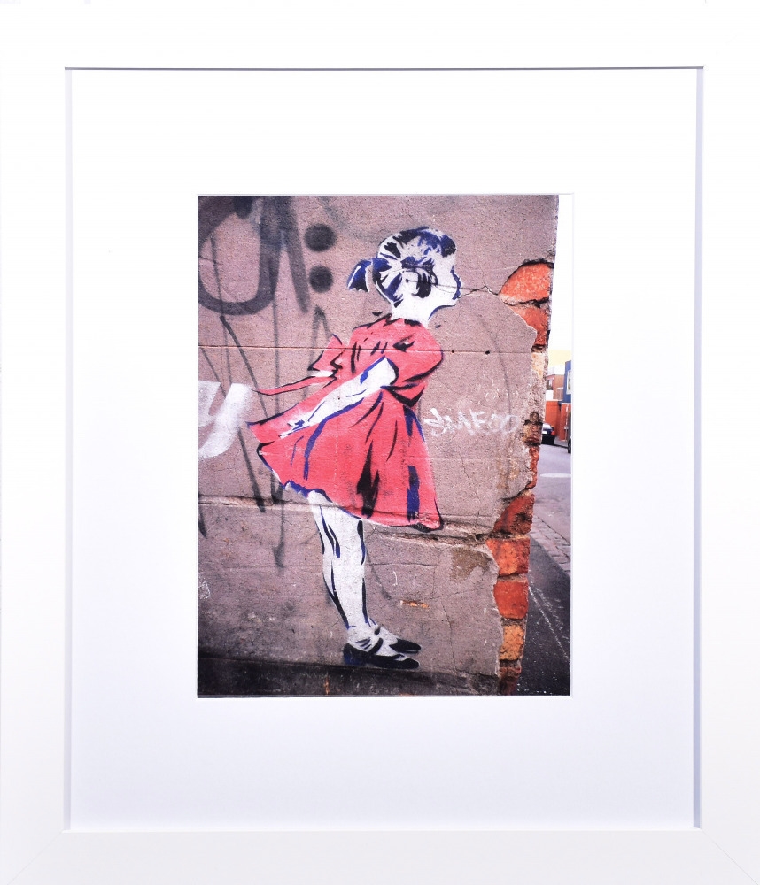 Banksy | Girl in Pink Dress | MutualArt