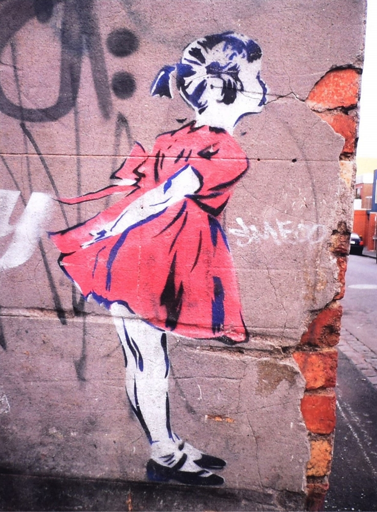 Banksy | Girl in Pink Dress | MutualArt