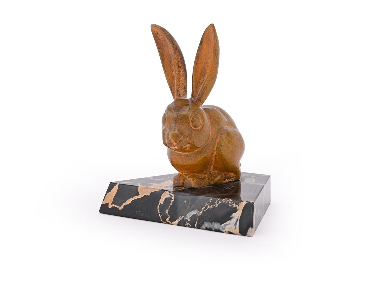 Alfred Jorel | A BRONZE MODEL OF A SEATED RABBIT (Early 20th Century ...