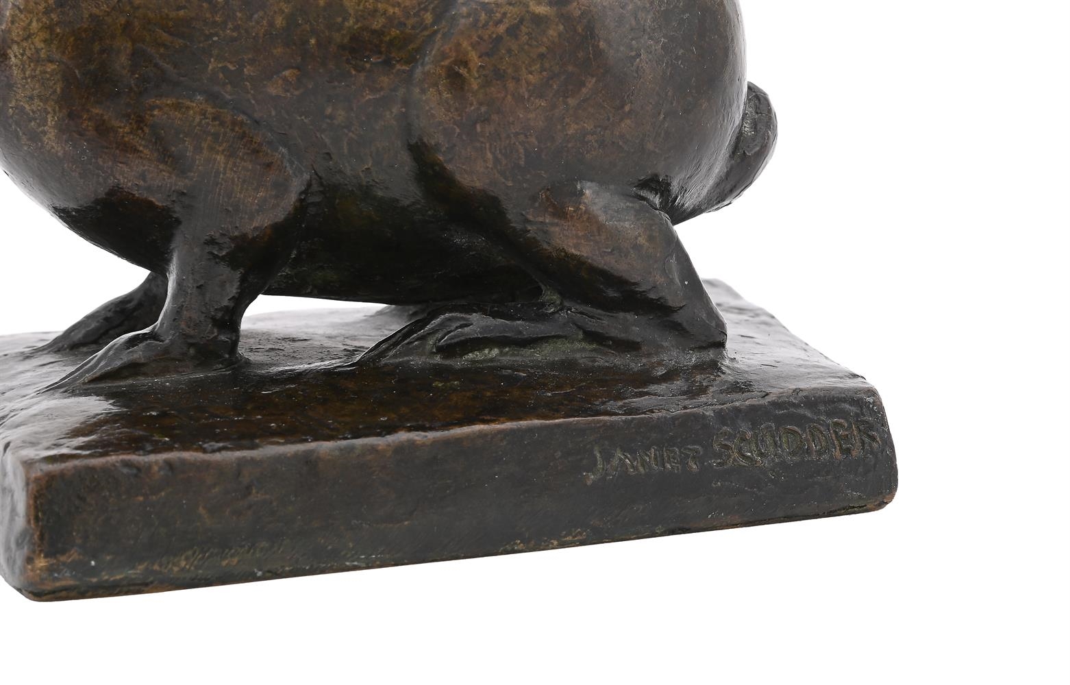 Janet Scudder | A BRONZE MODEL OF AN ALERT RABBIT (20th Century ...