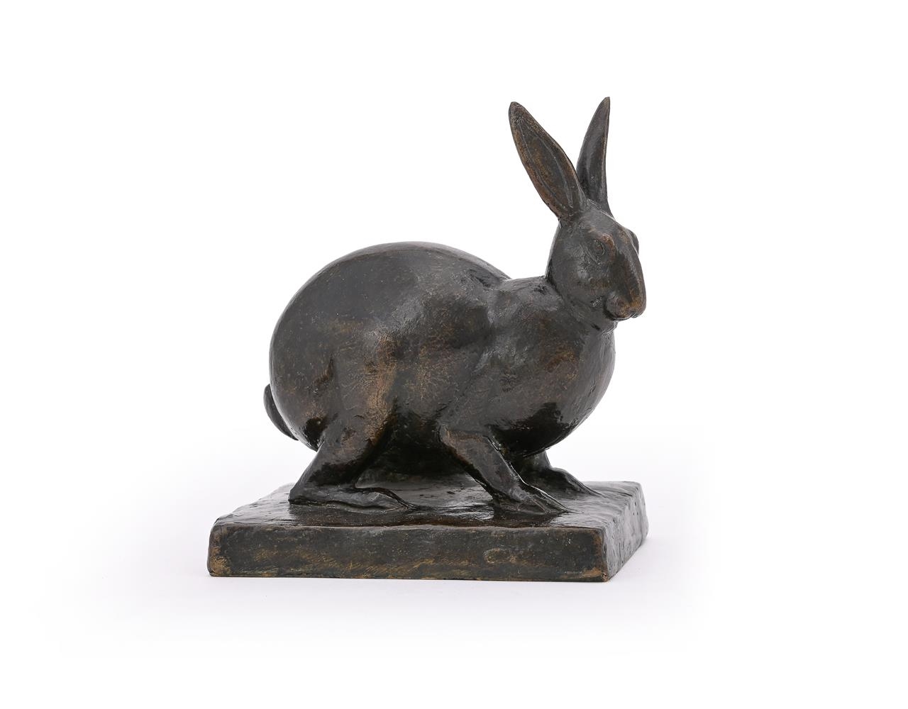 Janet Scudder | A BRONZE MODEL OF AN ALERT RABBIT (20th Century ...