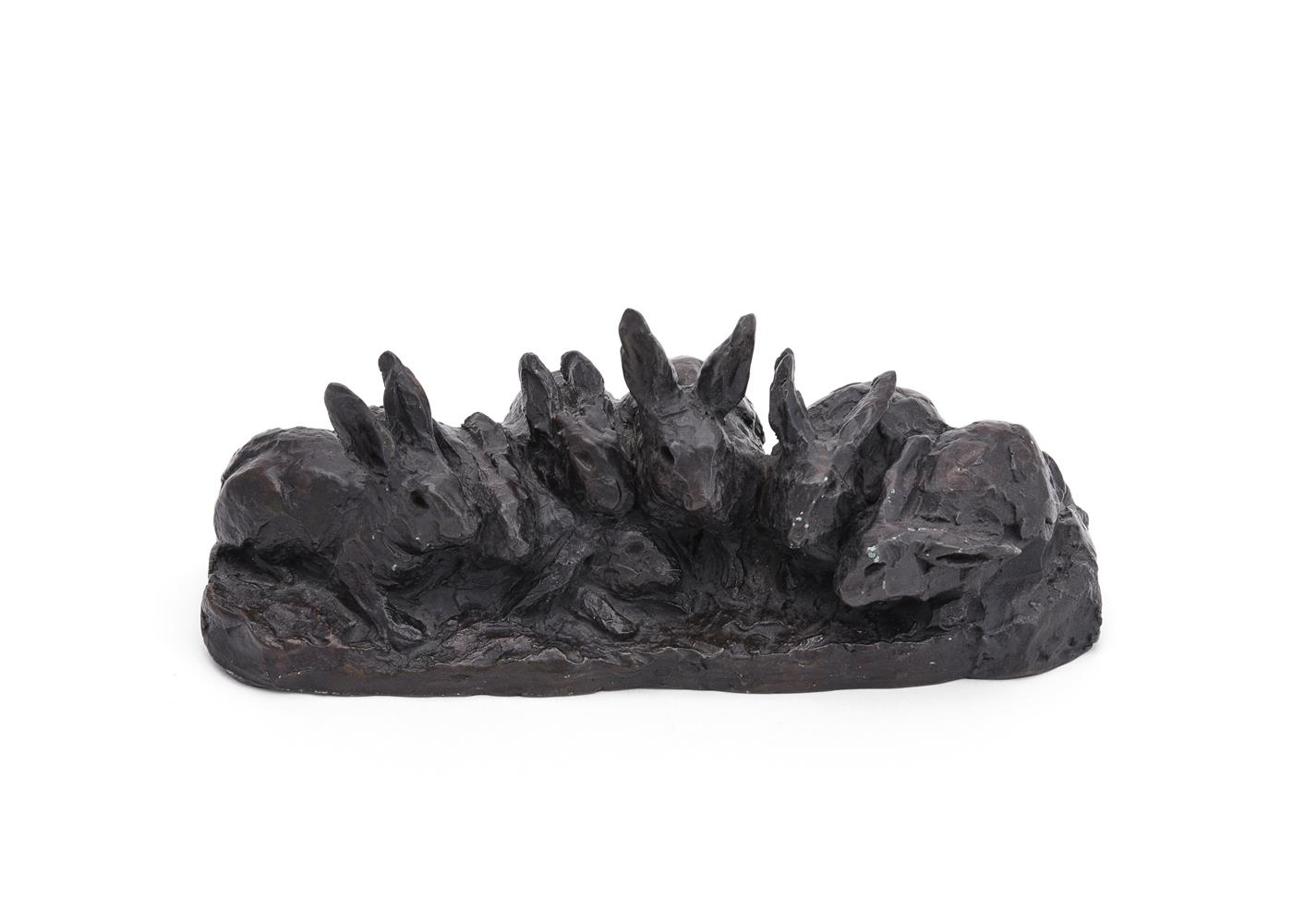 Pierre Robert Christophe | A RARE BRONZE GROUP OF SEVEN RABBITS (20th ...