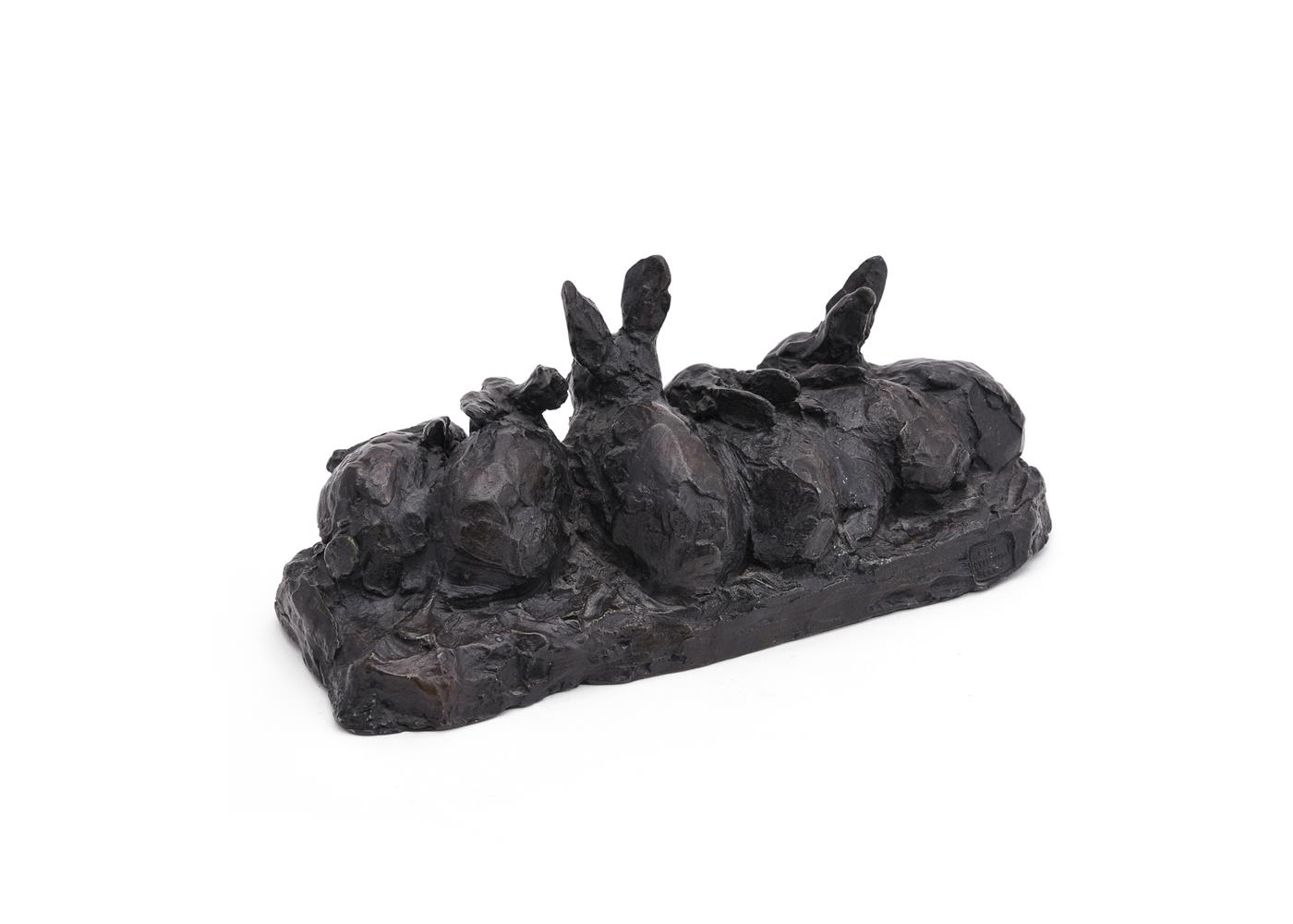 Pierre Robert Christophe | A RARE BRONZE GROUP OF SEVEN RABBITS (20th ...