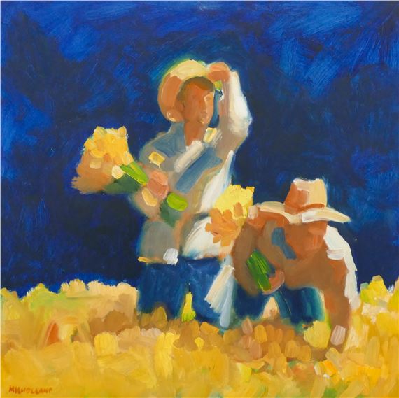 Pierce Milholland | Daffodil Pickers | MutualArt