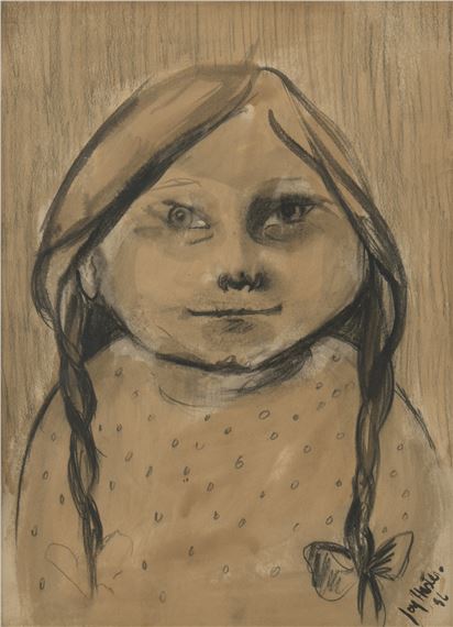 Joy Hester | Portrait of a Girl (1956) | MutualArt