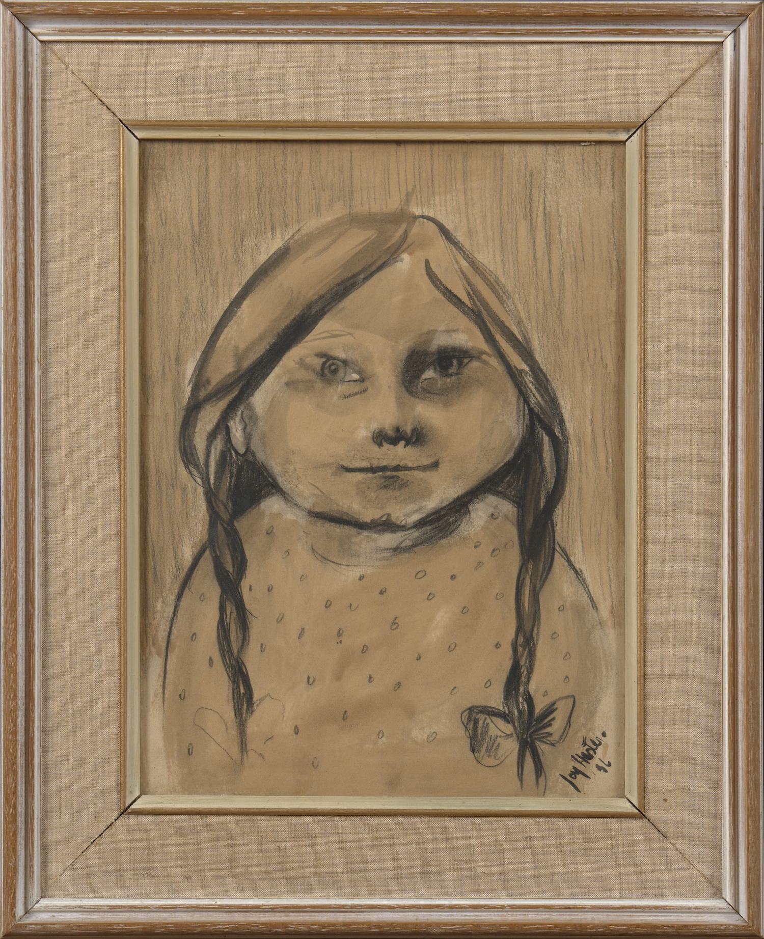 Joy Hester | Portrait of a Girl (1956) | MutualArt