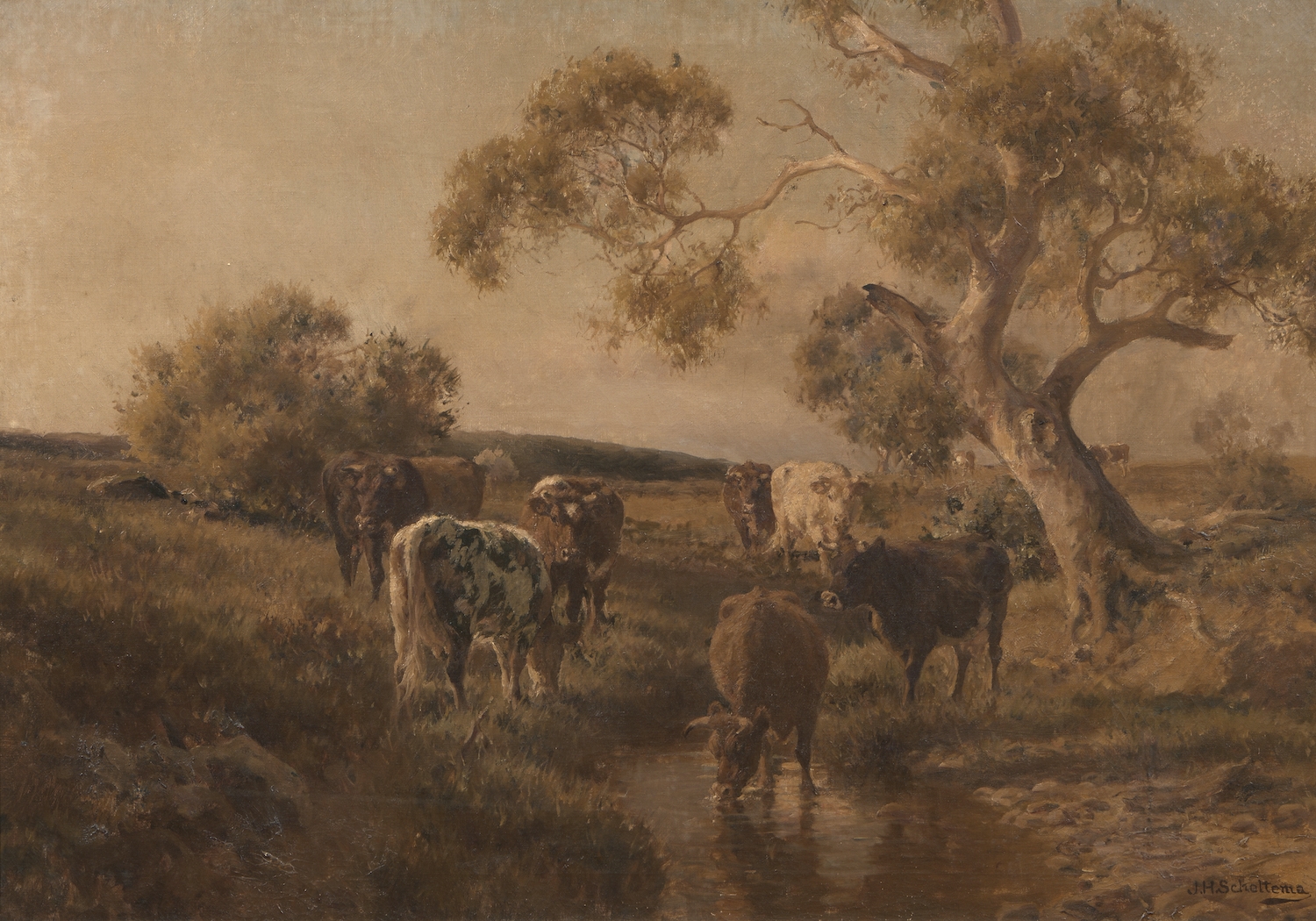 Jan Hendrik Scheltema | Cattle by the Water | MutualArt