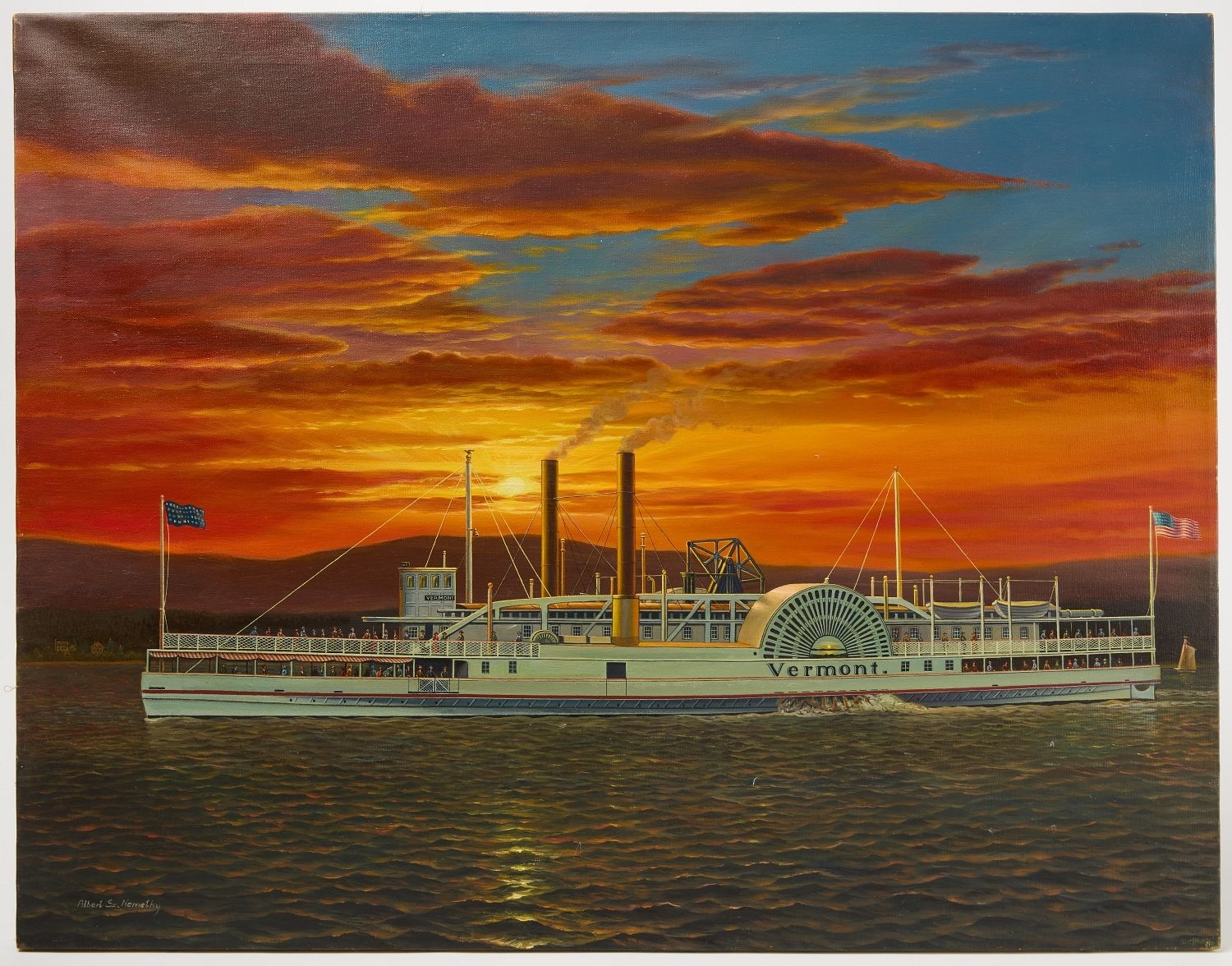 Albert Nemethy | Sidewheeler Vermont portrait | MutualArt