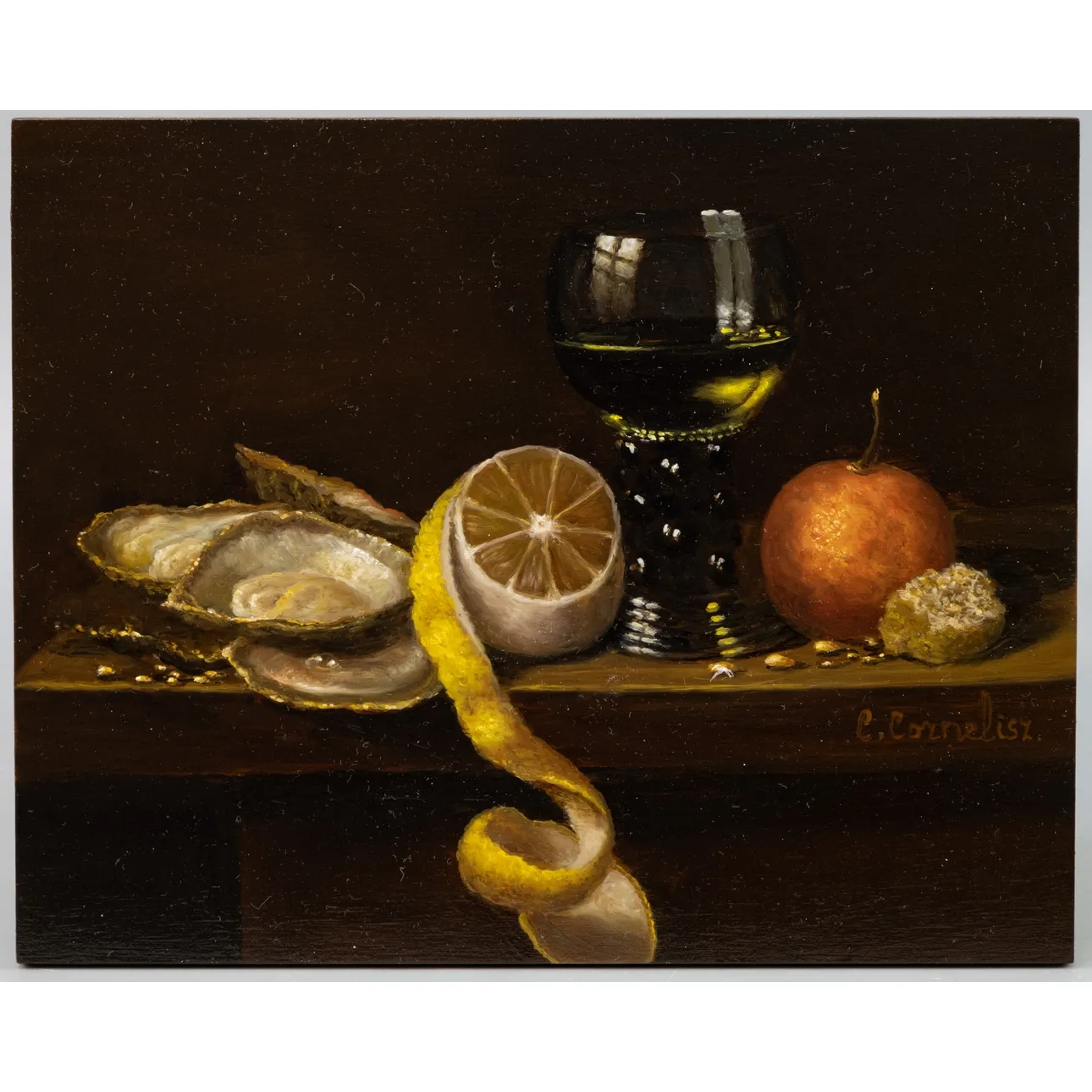 Cornelis de Wit | Stilleven met citroen op tinnen schotel | MutualArt