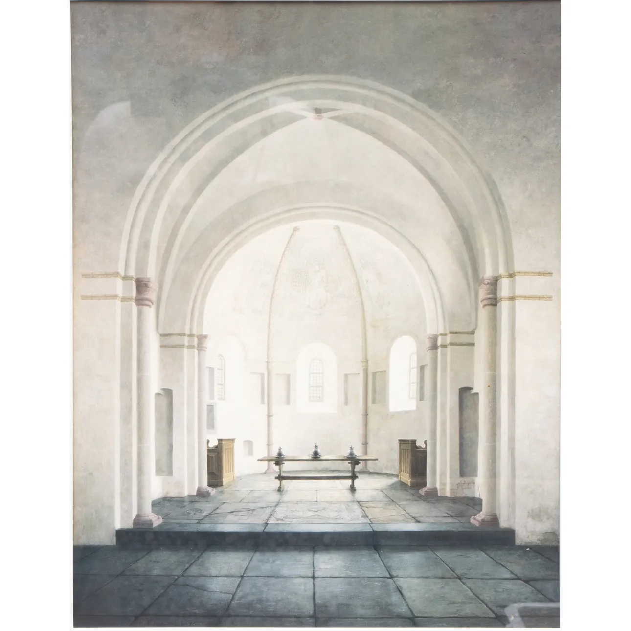 Henk Helmantel | De absis van de Romaanse kerk in Bozum | MutualArt