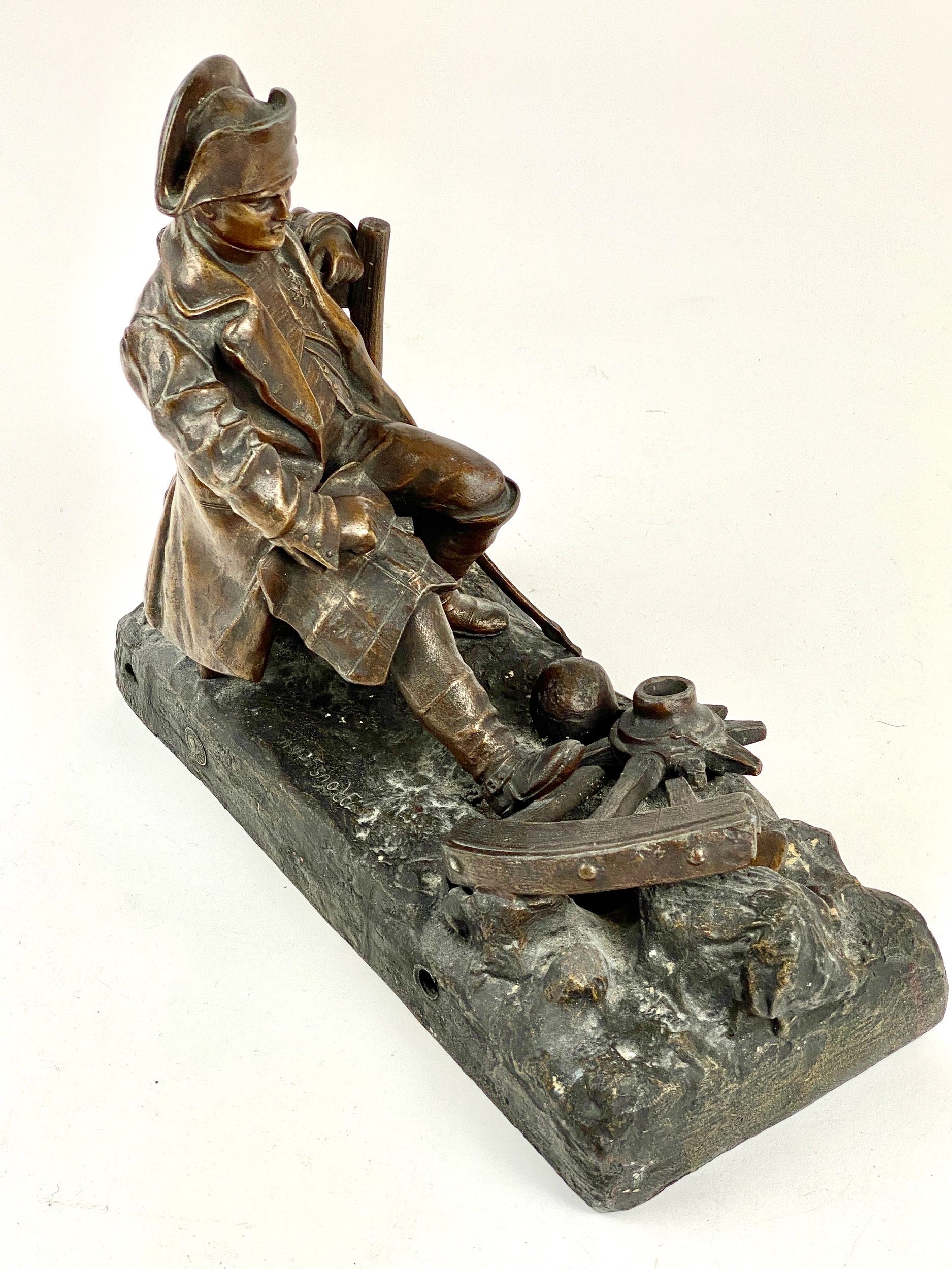 Victor Rousseau | Napoleon Seated Spelter After Victor Rousseau | MutualArt