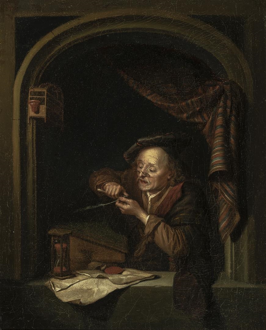 Gerrit Dou | Der Alte Schulmeister (The Old Schoolmaster) | MutualArt