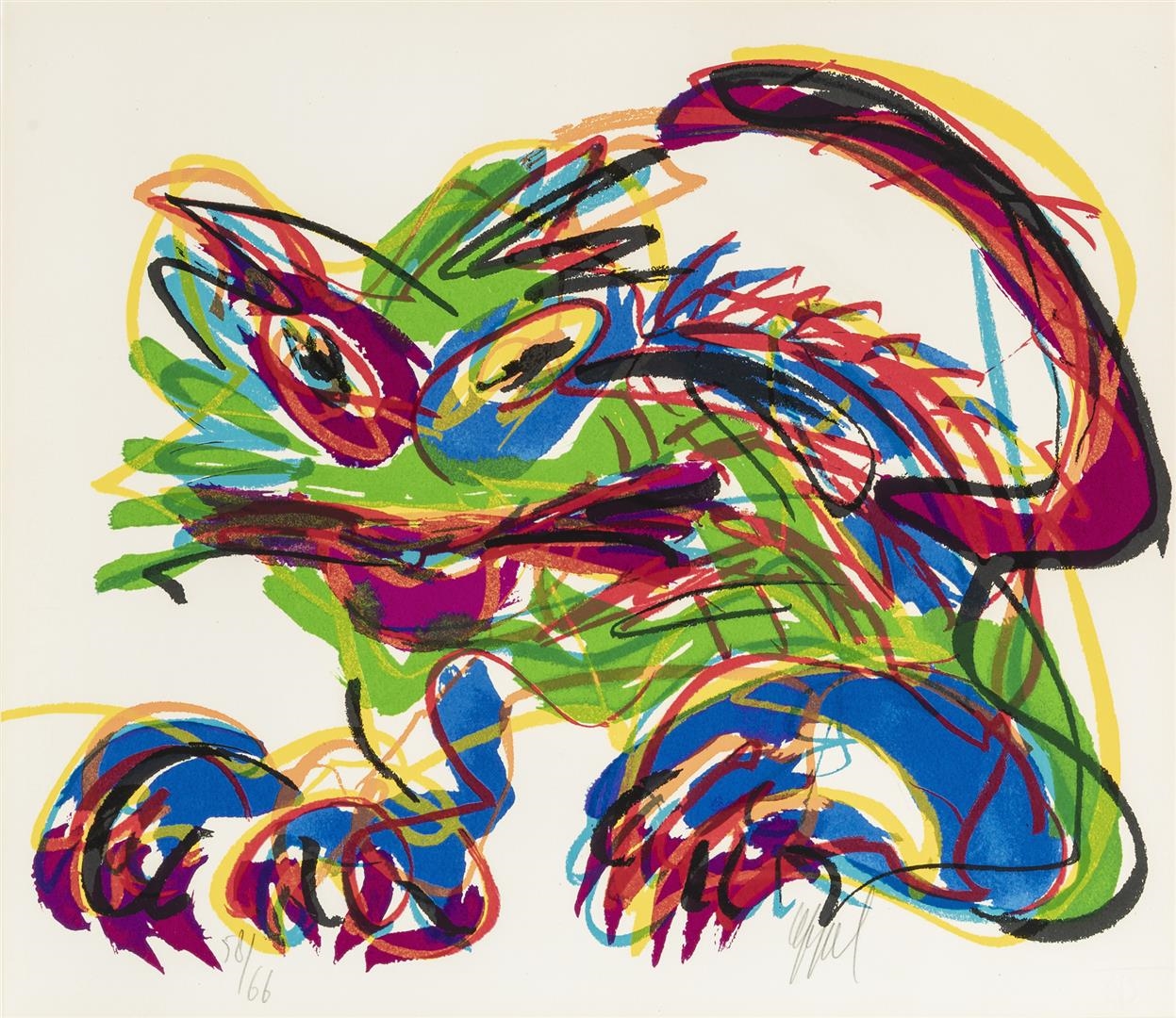Karel Appel | The Cat (1976) (1921) | MutualArt