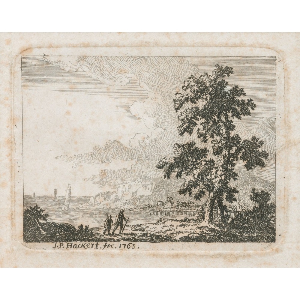 Jacob Philippe Hackert | Zwei Küstenlandschaften auf Rügen mit Reitern ...