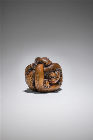 Masanao | NETSUKE EN BOIS REPRÉSENTANT LE SANSUKUMI | MutualArt