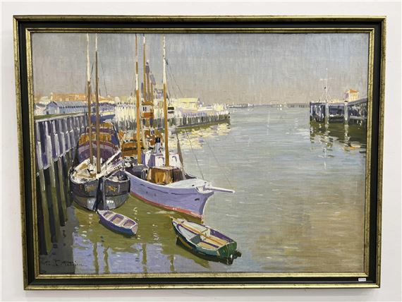 Paul Mathieu | Bateaux et barques au port | MutualArt