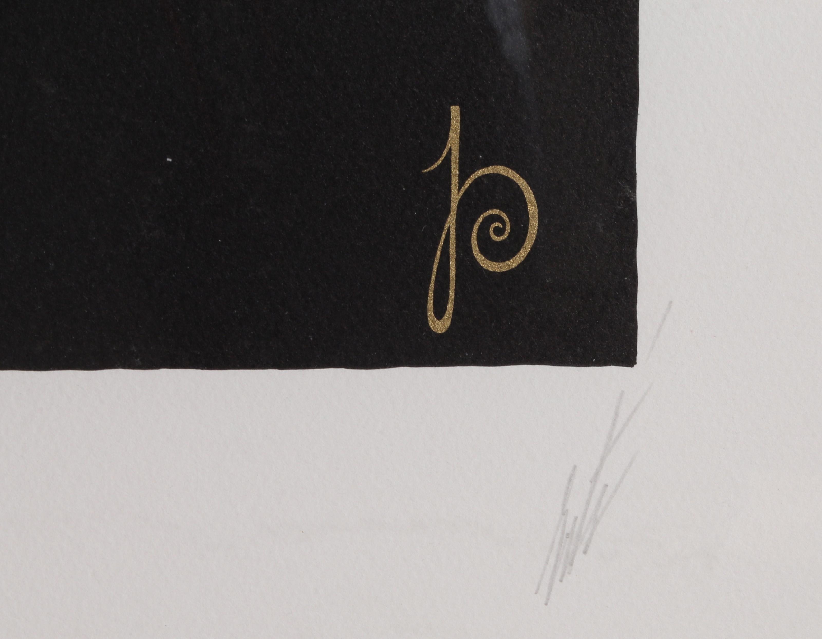 Erté | THE LETTER P FROM THE ALPHABET SUITE (1976) | MutualArt