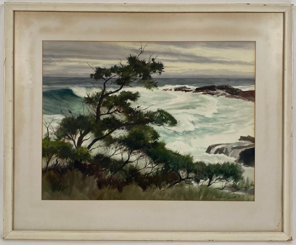 William Macintyre Jewell | Coastal landscape, likely Maine. | MutualArt