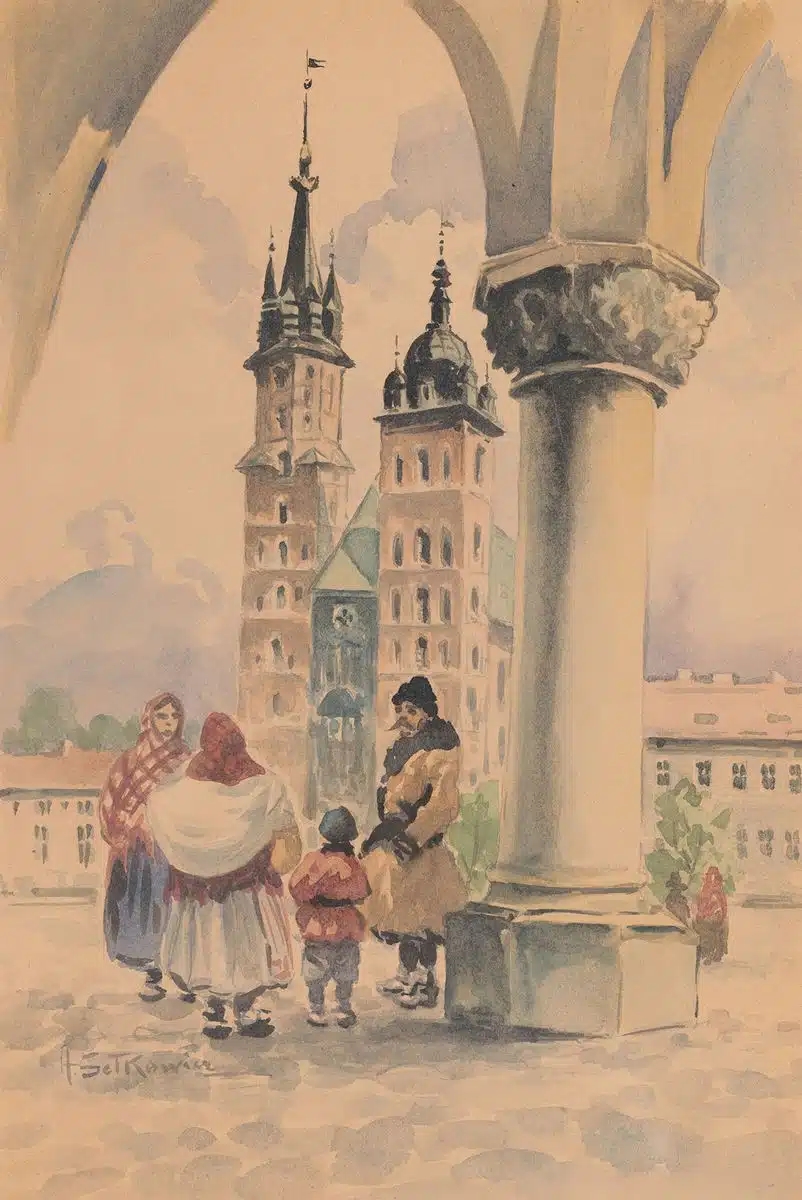 Adam Setkowicz | WŁOŚCIANIE POD KRAKOWSKIMI SUKIENNICAMI | MutualArt