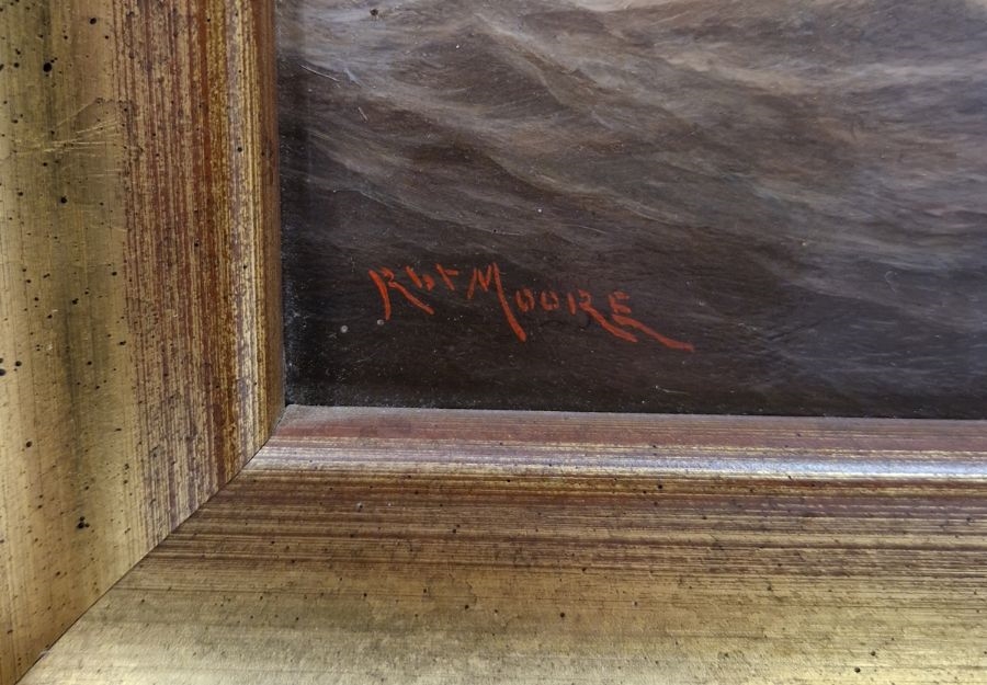 Robert Moore | Pair of marine paintings depicting coastal scenes with ...