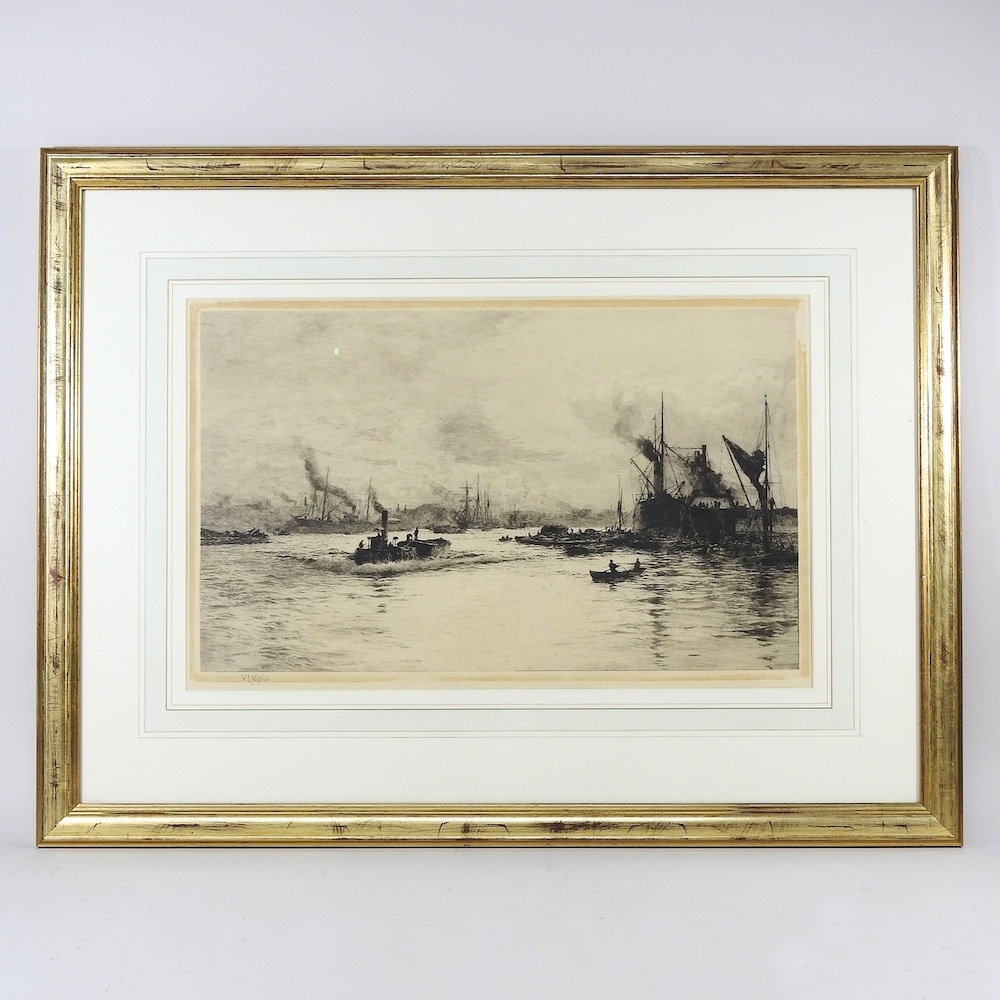 William Lionel Wyllie | harbour scene | MutualArt
