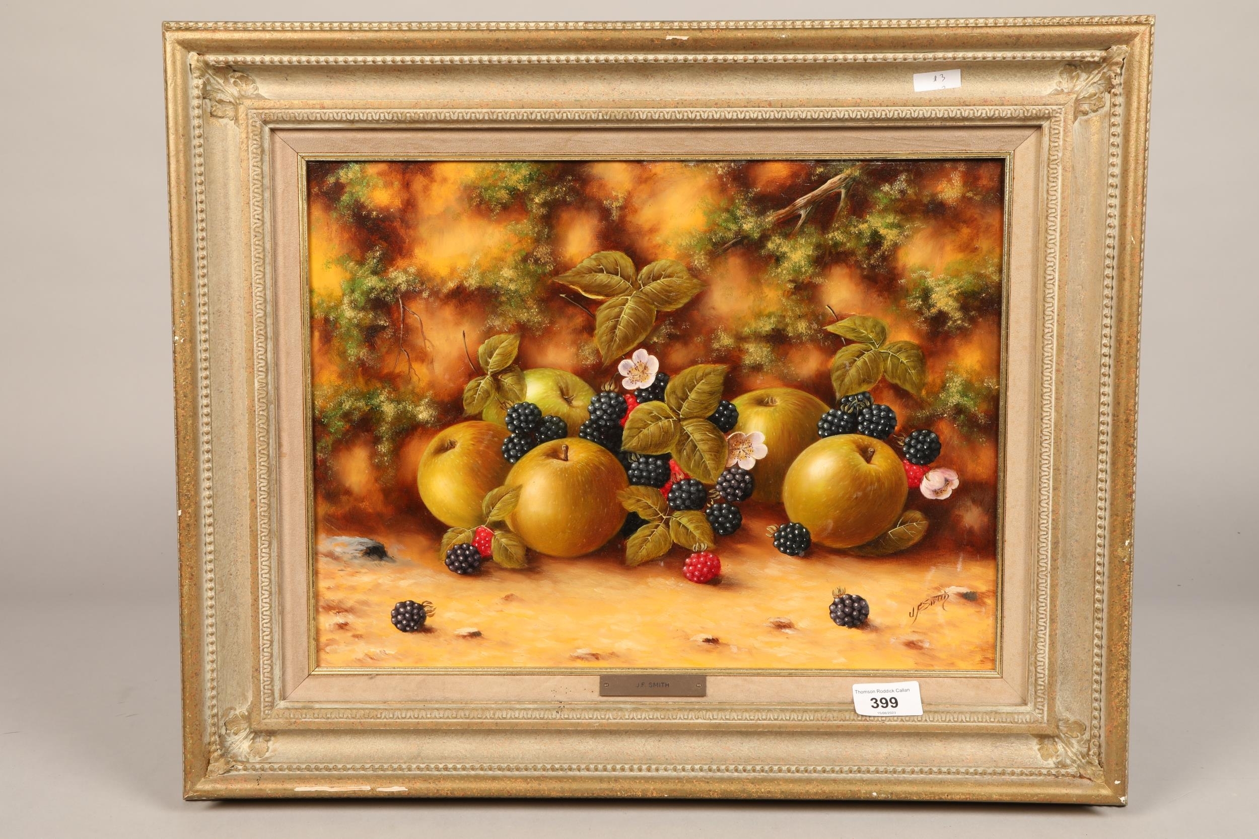 John F. Smith | Signed 'Still Life of Fruit' 30cm X 40cm (53 x 44 cm ...