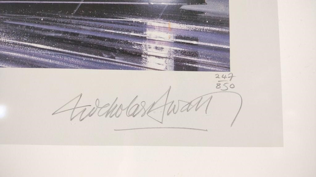 Nicholas Watts | Nicholas Watts Signed Post War Mercedes Litho Art ...