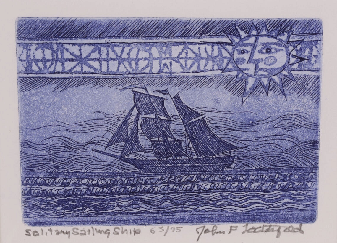 John Lochtefeld | Solitary Sailing Ship | MutualArt