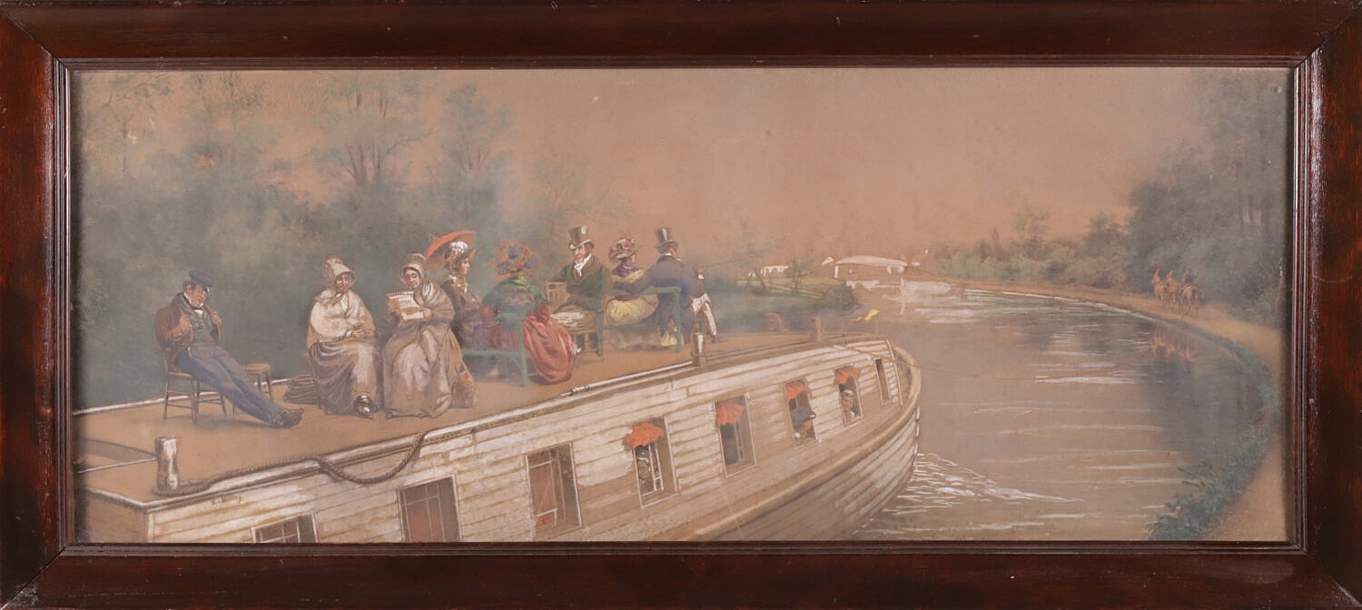 Edward Lamson Henry | Boating Down the Erie Canal | MutualArt