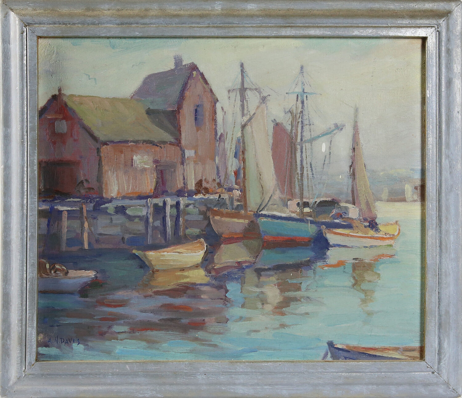 Arthur Norman Davis | Fishing Boats Docked | MutualArt